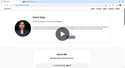 Portfolio Webdevelopment Html Css Frontenddevelopment Codingjourney… Sakshi Bajaj