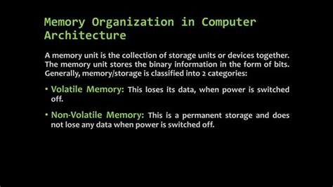 Memory Organization In Computer Architecture Pptx Computing