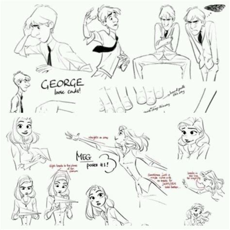 Concept Art Of George And Meg From Paperman Pixar Character Design Illustration Character