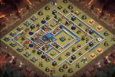 Hard Town Hall 12 Anti 2 Star War Base Layout 69 Clashcodes