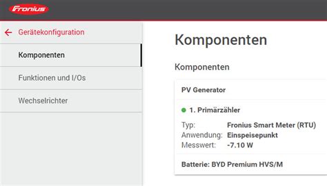 Fronius Daten And Einstellungen übers Netzwerk Modbus