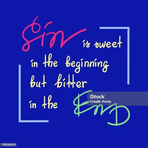 죄는 처음에 달콤한 하지만 결국 동기 부여 견적 레터링 종교 포스터에에서 쓴 교회 전단지 엽서 스티커 포스터 기도서 T셔츠에 인쇄 합니다 부활절에 대 한 인사말 카드 7대