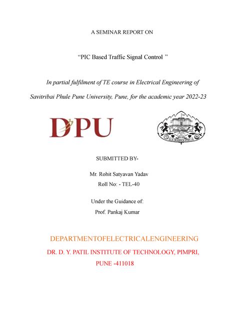 Presentation Pic Used Density Based Traffic Signal Control 1610461937 404780 A Seminar Report