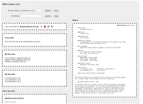 writing a dns look up tool jonathandavis me uk