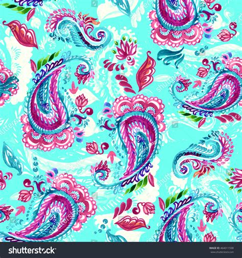 Cute Paisley Pattern Traditional Indian Ornament Stock Illustration
