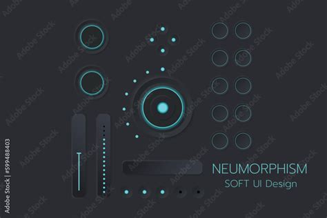 Neumorphic Soft Ui Design3d Buttons Design Stock Vector Adobe Stock
