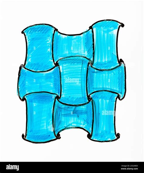 Abstract Hand Drawn Pattern On White Paper By Felt Pen Detail Of