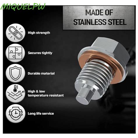 Miquelpw Oil Drain Plug M12 M16 M18 M20 Magnetic Oil Pan Plug Screw