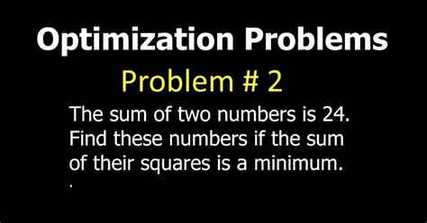 optimization problem 2 calculus ~ math video central