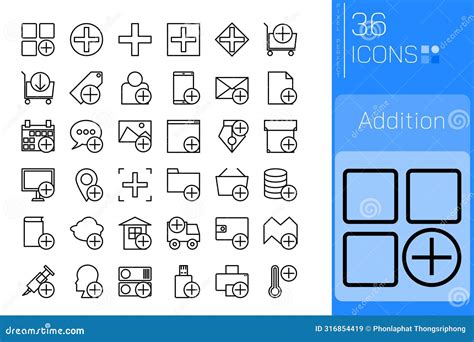 Additionoutline Stock Illustration Illustration Of Icon 316854419