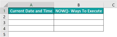 Now Function In Excel Formula Examples How To Use