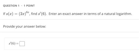 Solved Question 1 1 ﻿pointif Sx2x2x ﻿find S6