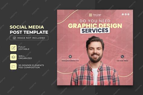 Premium Psd Graphic Designer Social Media Post Template Design