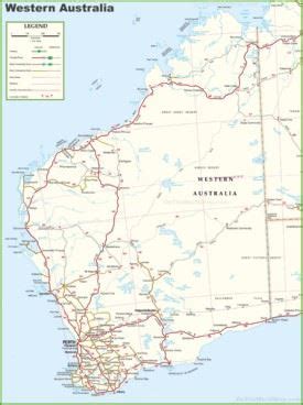 Western Australia State Map Australia Detailed Maps Of Western
