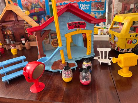 Vintage 1970 Weebles Mickey Mouse Club House Lot Classic Toy Toys