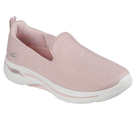 Skechers Light Pink Go Walk Arch Fit M Walking Shoes For Women Style Id
