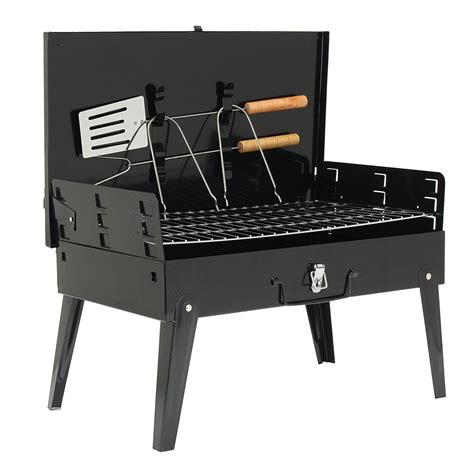 Portable Charcoal Grill 18 Steel Outdoor Bbq Cooker Tabletop Tailgate