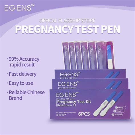 Egens Hcg 6pcs Early Pregnancy Test Kit Stick Pens Pregnant Rapid Test