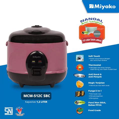 Jual Magicom Miyako 512 Sbc 12 Liter Shopee Indonesia