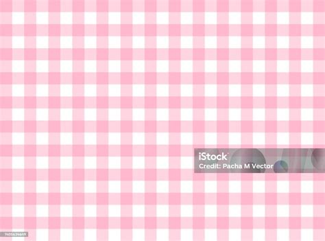 핑크 깅엄 패브릭 스퀘어 체크 무늬 이음새가 없는 패턴 텍스처 배경 벡터 깅엄에 대한 스톡 벡터 아트 및 기타 이미지 깅엄 빨강 배경 주제 Istock