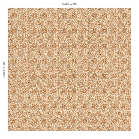 Lotus Ginger Printed Cotton Fabric The Pure Edit