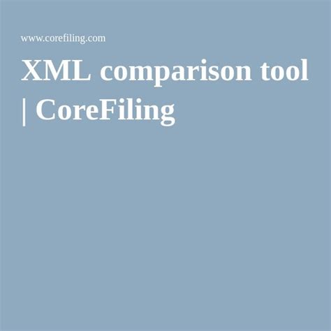 Xml Comparison Tool Comparison Tools