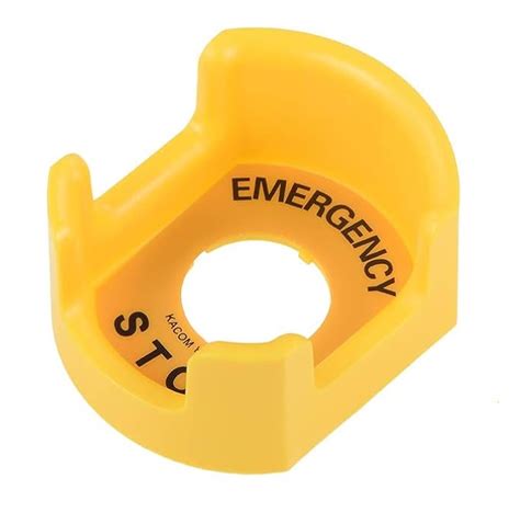 Emergency Push Button Stop Safety Protective Cover Yellow 22mm Emp 20