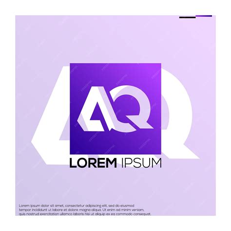 Premium Vector Modern Initials Aq Logo Design Ideas