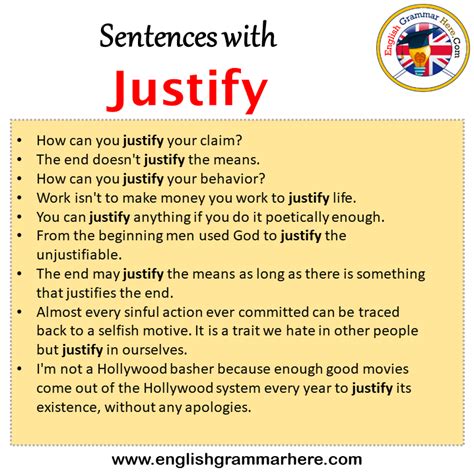 Sentences With Justify Justify In A Sentence In English Sentences For Justify English