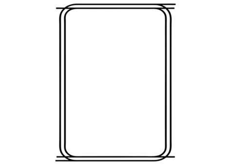 Landscape Rounded Rectangular Outline Vector Rectangular Border