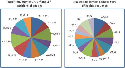 Distribution Of Nucleotide Frequency In Codons Pie Chart Download