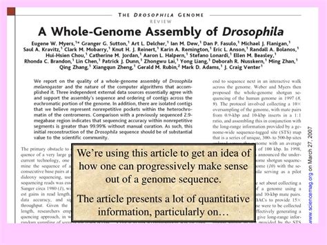 Ppt Welcome To Introduction To Bioinformatics Wednesday 8 February Genome Sequencing
