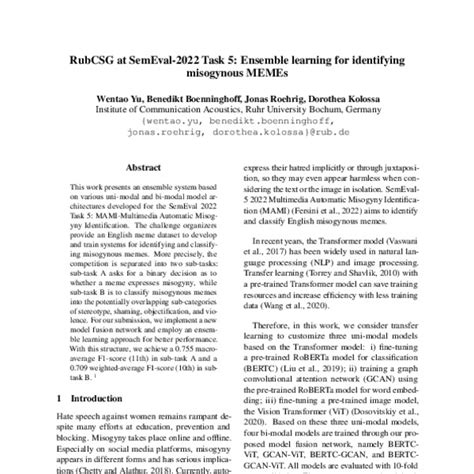 rubcsg at semeval 2022 task 5 ensemble learning for identifying