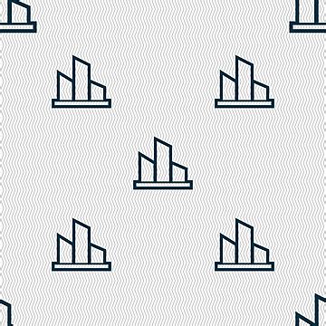 Geometric Texture Seamless Pattern With Diagram Icon Symbolvector Illustration Vector Graph