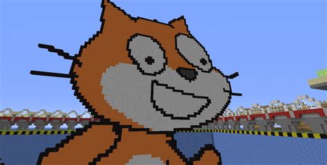 Scratch Cat Pixel Art Minecraft Map