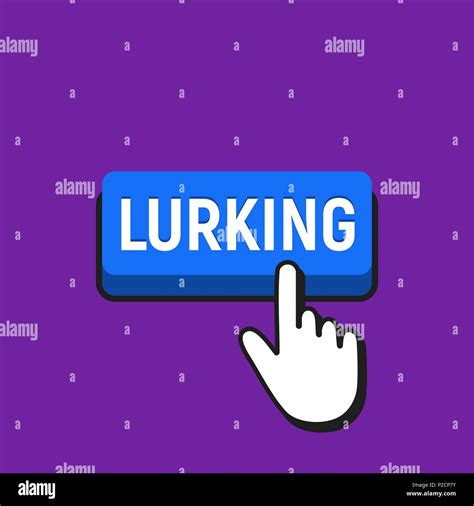 Hand Mouse Cursor Clicks The Lurking Button Pointer Push Press Button Concept Stock Vector