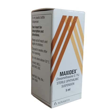 Maxidex Dexamethasone 01wv 5ml Sterile Ophthalmic Solution