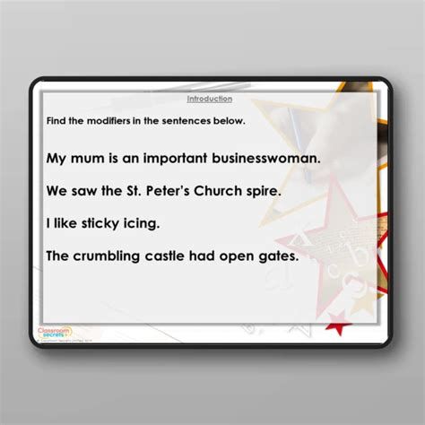 Year 4 Determiners Before Modifiers Modelling Ppt Resource Classroom