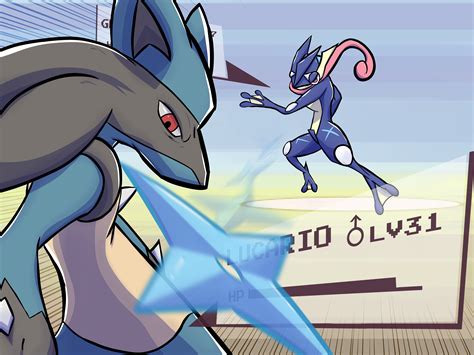 Lucario V Greninja By Jexxsoda On Newgrounds