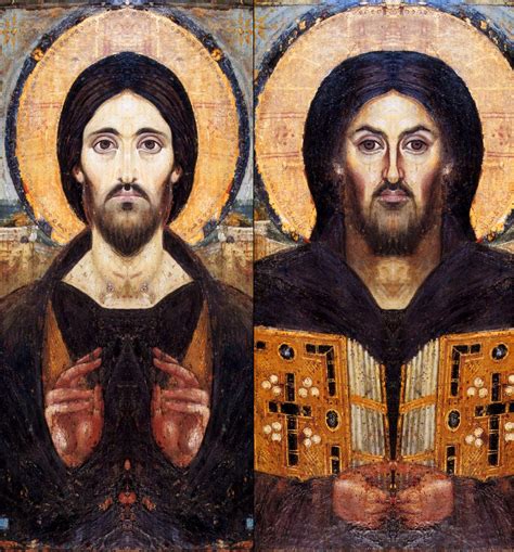 Composite Christ Pantocrator Christ Pantocrator Sinai Mirrored