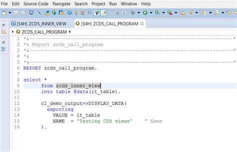 Steps For Creating Cds View Using Inner Join And Consuming It In Abap Program Sap S4 Hana