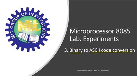 Binary To Ascii Code Conversion Microprocessor Lab Experiments Youtube