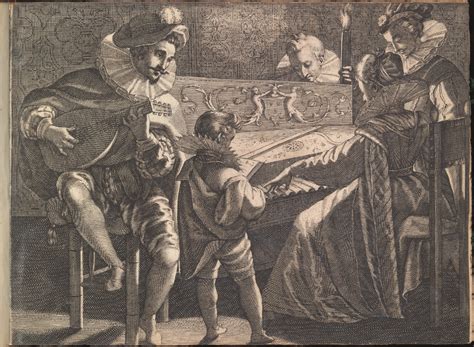 Pieter De Jode After Adam Van Noort Musicians At Play By Candlelight