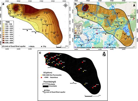 Spatial Distribution Of Salinity A And Fluoride B And Their