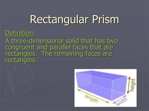 Volume Of Solid Rectangular Prism Ppsx Physics Science