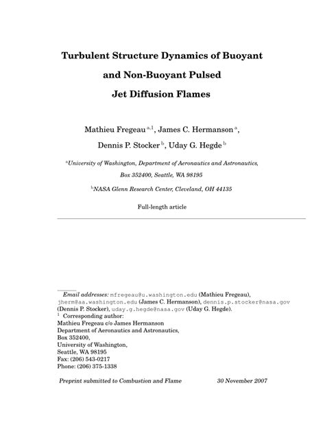 Pdf Turbulent Structure Dynamics Of Buoyant And Non Buoyant Pulsed Jet Diffusion Flames