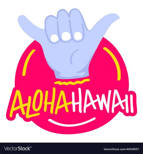 Aloha Hawaii Flat Royalty Free Vector Image Vectorstock