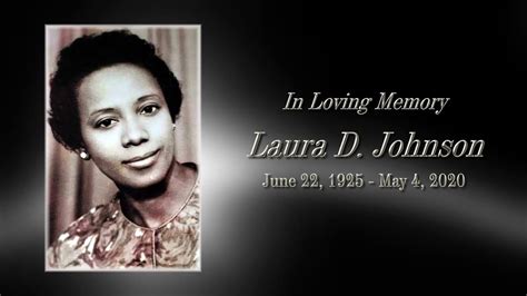 The Service For Miss Laura D Johnson Youtube The Service For Miss Laura D Johnson Youtube