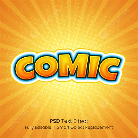 Text Effect Psd Png Picture Comic Text Effect Editable Psd Template Font Effect Font Style