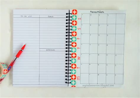 Bullet Journal Calendar Layout